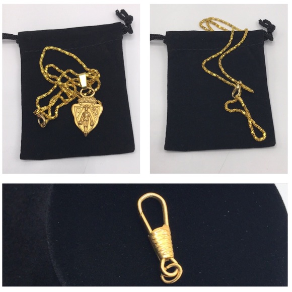 Gucci | Jewelry | Authentic Gucci Tag Gold Tone Costume Necklace | Poshmark